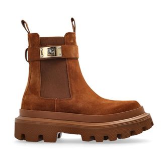 Dolce & Gabbana Wildleder Chelsea-Stiefel - - Shoes - Damen - Braun - 40 EU