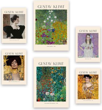 Nacnic Klimt Poster Blatt 2. Malergalerie. Dekorative Gem&auml;lde f&uuml;r Ihr Wohnzimmer, Schlafzimmer, Zuhause. Wandkunstdrucke. Gr&ouml;&szlig;en A4 und A3