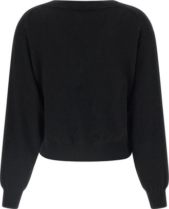 Nude Knotted V-Neck Sweater - Black
