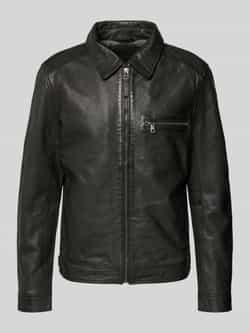 Mauritius Lederjacke mit Rei&szlig;verschluss Modell Vintage Short