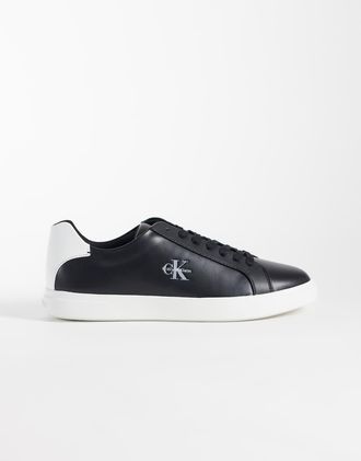 Calvin Klein Baskets basses en cuir &agrave; semelle cuvette - Noir
