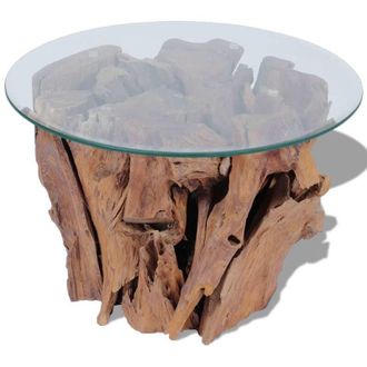 Nova inlife Table basse Bois flottant de teck massif 60 cm