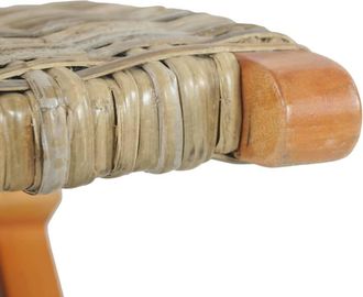 Generic Holz-Relaxstuhl, Kubu-Rattan und Mahagoniholz, Stilvoll und Langlebig, Einfach zu Montieren, Weich und Bequem mit Sitz- und Rückenlehnenbereichen aus 