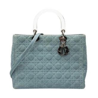 Dior Pre-owned Quilted Satchel Bag - - Pre-owned - Damen - Blau - ONE SIZE