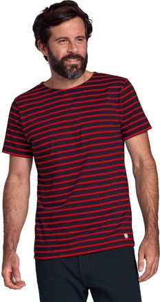 Armor Lux Herren Hoedic T-Shirt Not Applicable, Mehrfarbig (Navire/Braise 455), Small