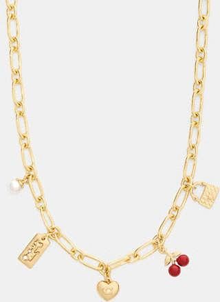 Coach Halskette Mit Kirsch- Und Herzanh&auml;nger