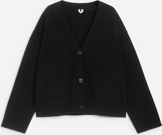 Arket Strickjacke Aus Kaschmir Und Wolle -Schwarz
