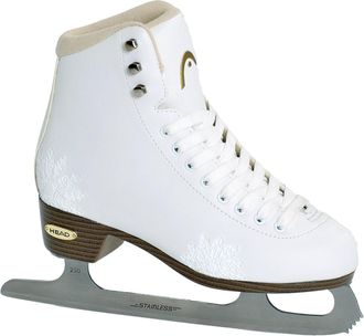 Head Eiskunstlauf Schlittschuhe Amber I Damen Schlittschuhe mit Edelstahlkufe I Schneeflocken-Design I ideal für Einsteigerinnen - Weiß