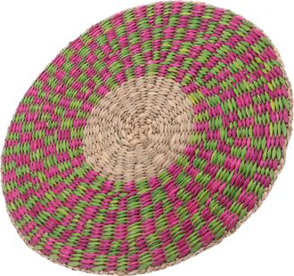 Artibetter Handgewebte Runde Seegras Tischsets Hitzeisolierend und Waschbar Farbenfrohe Platzsets f&uuml;r K&uuml;chentisch und Esszimmer Multifunktionale Hitzeschutzmatte