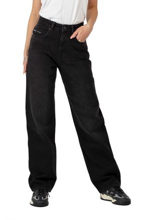 Reell Women Betty Baggy, Jeanshose f&uuml;r Damen, Boyfriendhose Black Wash Gr&ouml;&szlig;e 26