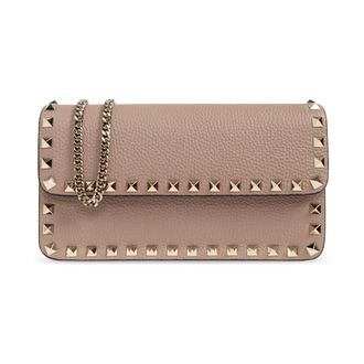 Valentino Garavani Rockstud Leder-Kette Geldb&ouml;rse - - Accessories - Damen - Beige - ONE SIZE