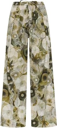 Deha Deha, Femme, Pantalons, Multicolore, Taille: 40 FR Pantalon &agrave; imprim&eacute; floral