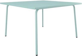 Vente-Unique Table de Jardin carr&eacute;e L.120 cm en m&eacute;tal - Vert Amande - MIRMANDE de MYLIA
