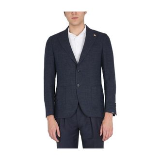 Lardini Homme, Vestes, Bleu, Taille: 2XL Veste crois&eacute;e