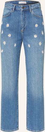 Rich & Royal Straight Jeans Mit Stickereien blau