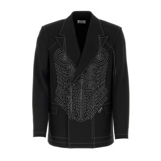 Off-white Schwarzer Stretch-Blazer und Weste Set - - Jackets - Herren - Schwarzk - M