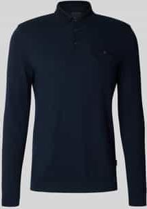 Bugatti Slim Fit Poloshirt mit Label-Detail