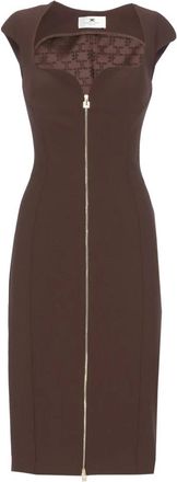 Elisabetta Franchi Femme, Robes, Brun, Taille: 40 FR Elisabetta Franchi Robes Marron