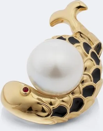 Pucci Verzierter Ring Fish aus Emaille
