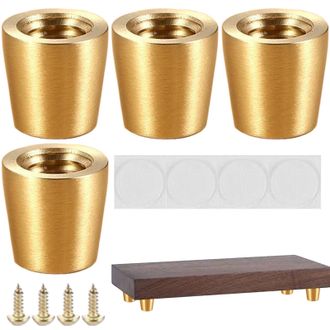 Generico Couchtischbeine - Set aus Metall-M&ouml;beln | robuste M&ouml;belf&uuml;&szlig;e mit rutschfesten Pads, stabile Ersatzhalterungen, Beschl&auml;ge f&uuml;r Heimwerker, Gab