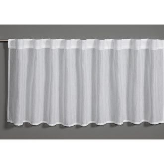Gardinia Bistro-Gardine mit verdeckten Schlaufen, Transparent, Lichtdurchl&auml;ssig, Scheibengardine, Jacquard-Voile, 140 x 45 cm, Wei&szlig;