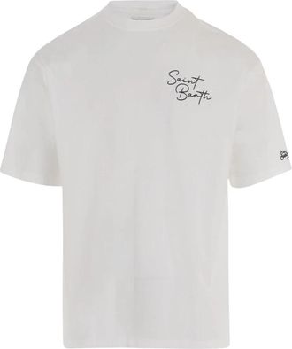 MC2 Saint Barth Baumwoll-T-Shirt Mit Logo - - Tops - Herren - Wei&szlig; - L