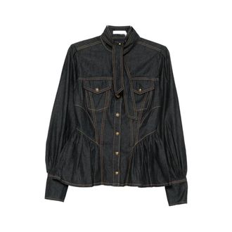 Zimmermann Denim Fitted Shirt - - Blouses & Shirts - Damen - Blau - L