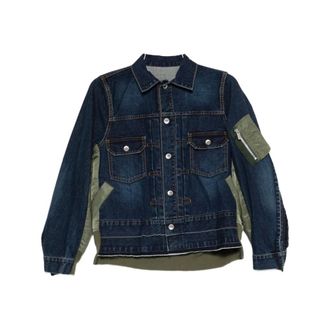 sacai Femme, Vestes, Multicolore, Taille: 34 FR Scw-307 401 Denim Jacket