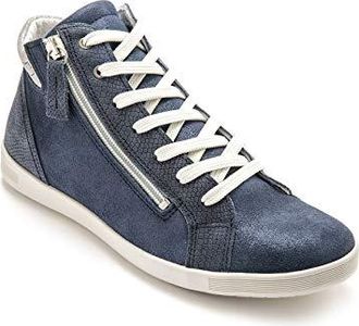 Pediconfort Baskets Montantes zipp&eacute;es et lac&eacute;es - Femme - Taille : 41 - Couleur : Marine