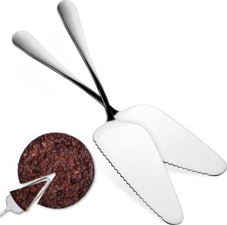 BESPORTBLE 2 St&uuml;ck Tortenheber aus Edelstahl Servierspatel mit Gezackter Kante f&uuml;r Hochzeitstorten Vielseitiges Partyzubeh&ouml;r Rostfrei und Sp&uuml;lmaschinengeeignet