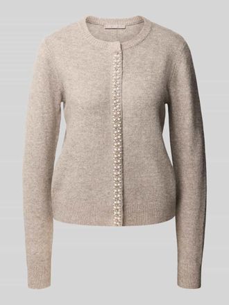 Christian Berg Strickjacke mit Ziersteinbesatz