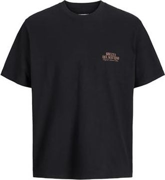 Jack & Jones Jorhydra Photo T-Shirt SS Crew Neck pour Homme, Noir, M