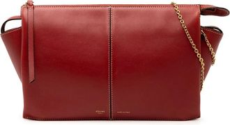 Celine Hobo Bags - Trifold Leather Clutch On Chain - Gr. unisize - in Rot - f&uuml;r Damen