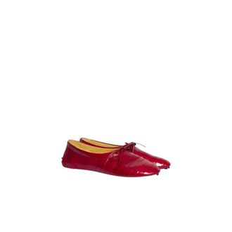 Alberta Ferretti Femme, Chaussures, Rouge, Taille: 39 EU Mocassin en cuir danguille