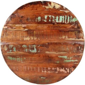 vidaXL Vidaxl - Dessus de table &oslash; 80x1,5 cm rond bois massif de r&eacute;cup&eacute;ration
