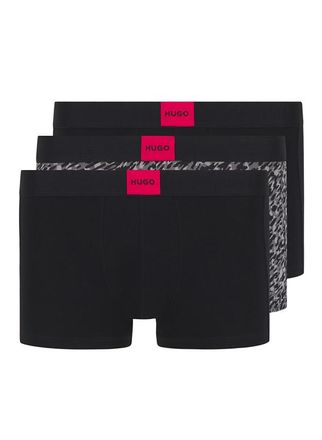 HUGO BOSS Herren Trunks grau Baumwolle & Mix Gemustert