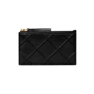 Tory Burch Fleming Soft Zip Kartenetui - - Accessories - Damen - Schwarzk - ONE SIZE