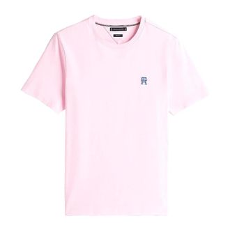 Tommy Hilfiger Contrast TH Monogram Stickerei T-Shirt - - Tops - Herren - Rosa - XL