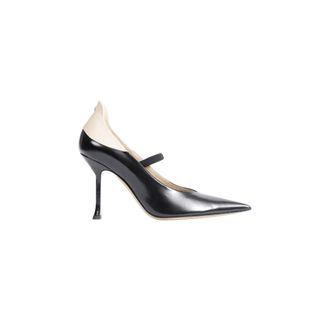 Fendi Nude Leather Court Shoes