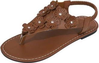 Generic Tongs pour femme - Respirantes et d&eacute;contract&eacute;es - &Eacute;l&eacute;gantes - Confortables - Classiques - L&eacute;g&egrave;res - Avec sangle &eacute;lastique - Pour l&eacute;t&eacute; et la plage, mar