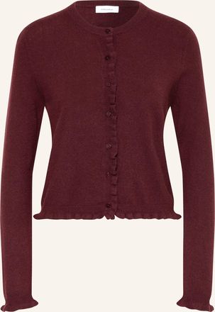 Darling Harbour Darling Harbour Strickjacke Aus Cashmere Mit R&uuml;schen rot
