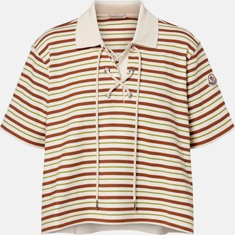 Moncler Polo ray&eacute; en coton