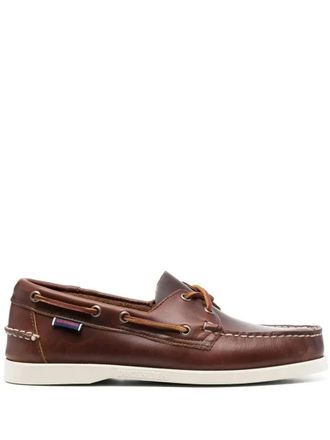 Sebago Loafer - chaussures bateau docksides portland en cuir - Gr. US_9_5 - in Braun - für Damen