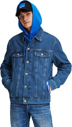 Karl Lagerfeld Karl Lagerfeld Jeans, Herren, Regular Denim Jacke, Normale Passform, Blau, L