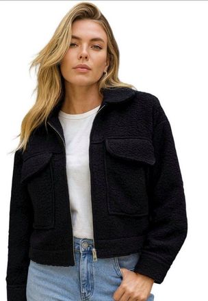 Worldclassca Fellimitatjacke Worldclassca Bomberjacke Zip Trench Teddy Jacke &Uuml;bergangsjacke Blouson Neue Kollektion - Stilvolle und gem&uuml;tliche Mode f&uuml;r Damen