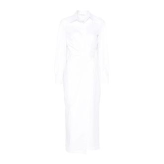Max Mara Umweltfreundliches Wei&szlig;es Balzac Langes Kleid - - Dresses - Damen - Wei&szlig; - S