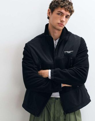 Carhartt Work in Progress veste polaire Edmore zipp&eacute;e avec empi&egrave;cements contrastants noire
