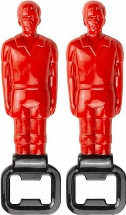 ThumbsUp! FF044 Flaschen&ouml;ffner Kicker-Spielfigur, Rot (Packung mit 2)