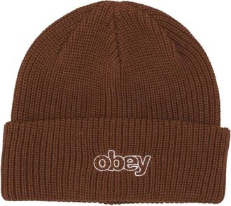 Obey Throwback Beanie Sepia Hat - - Accessories - Herren - Braun - ONE SIZE