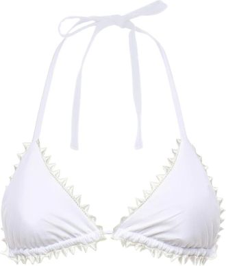 Jacquemus Femme, Maillots de bain, Blanc, Taille: 38 FR Picot Bikini Top